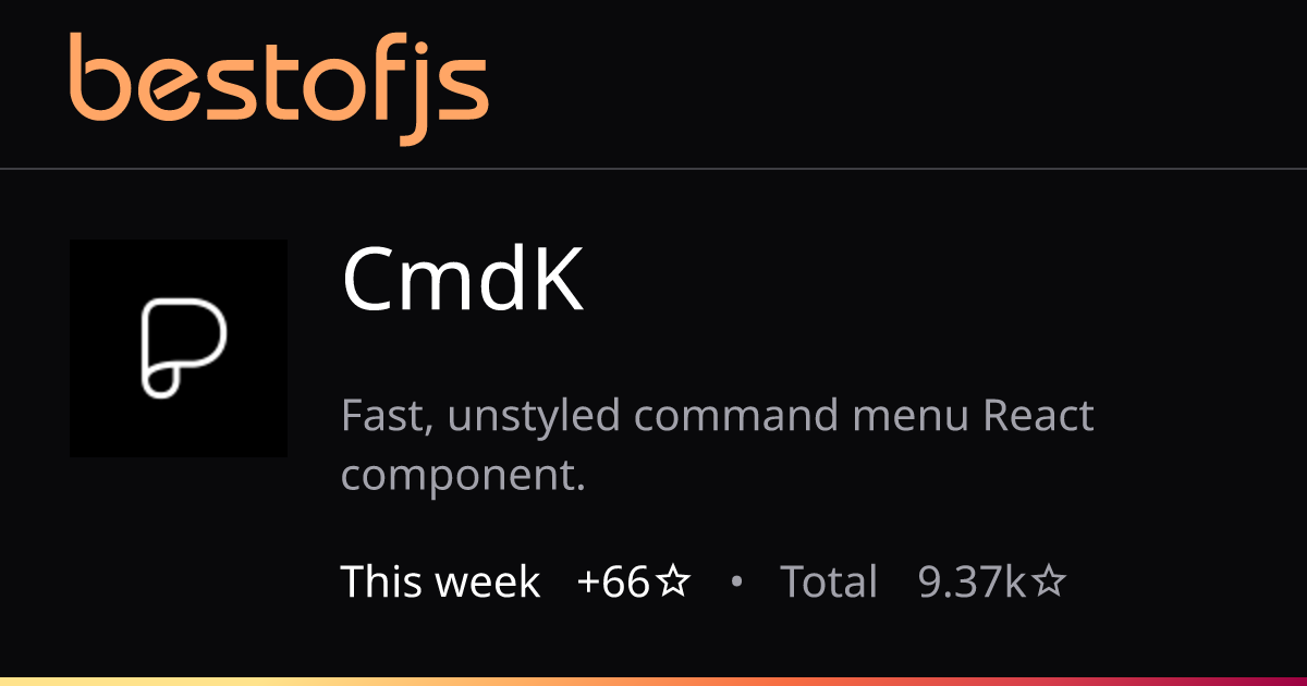Best of JS • CmdK