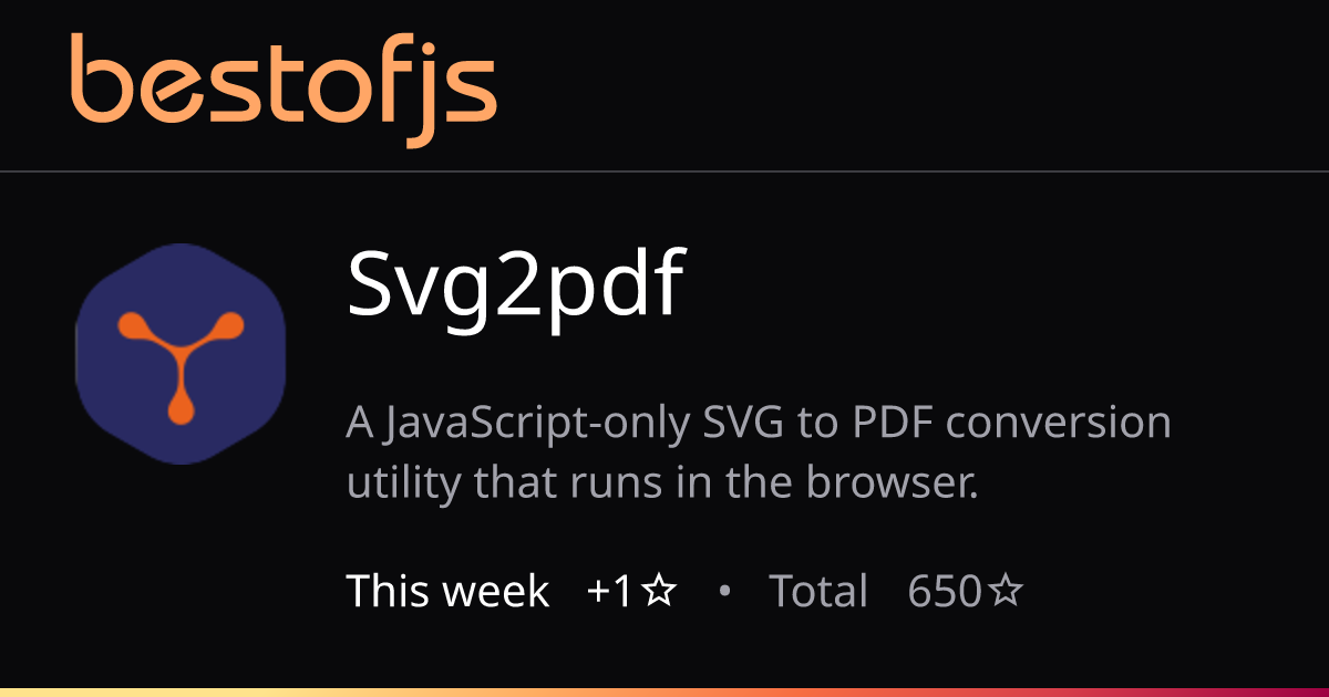 Best of JS • Svg2pdf